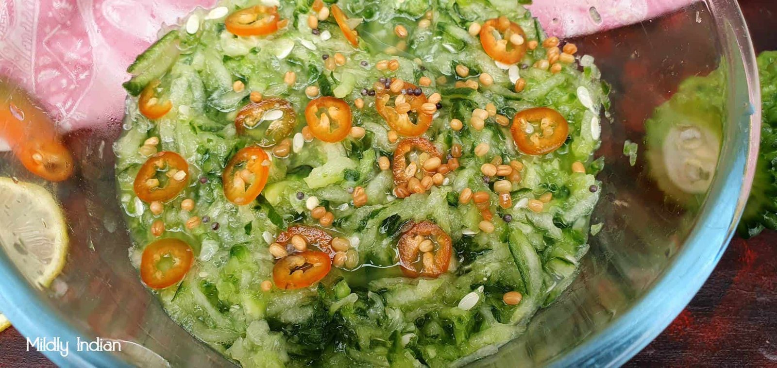 Spicy southindian bittergourd salad. – Mildly Indian
