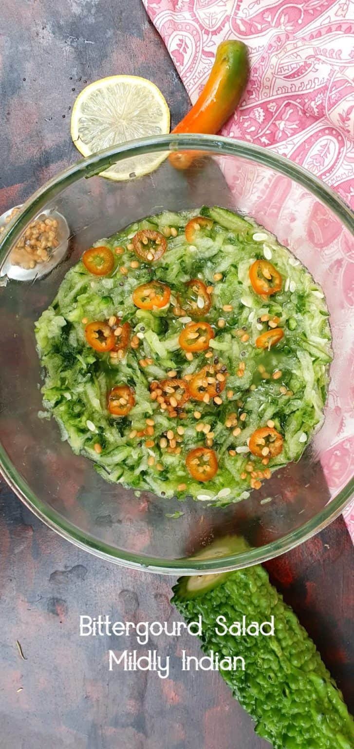 Spicy southindian bittergourd salad. – Mildly Indian