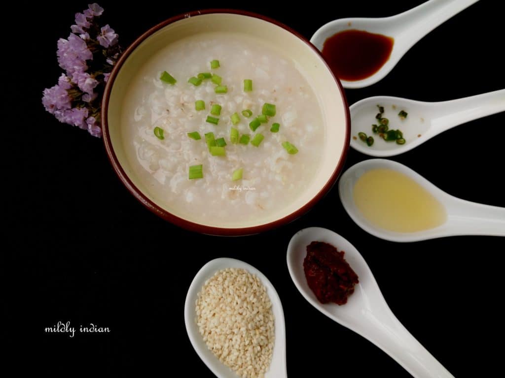 Brown rice congee – Chinese Cuisine essential – Mildly Indian
