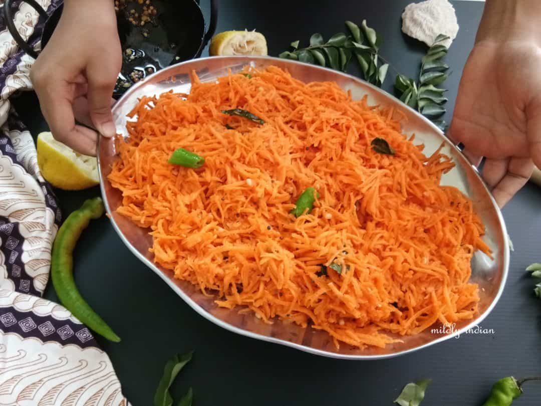South Indian Style carrot salad – Mildly Indian