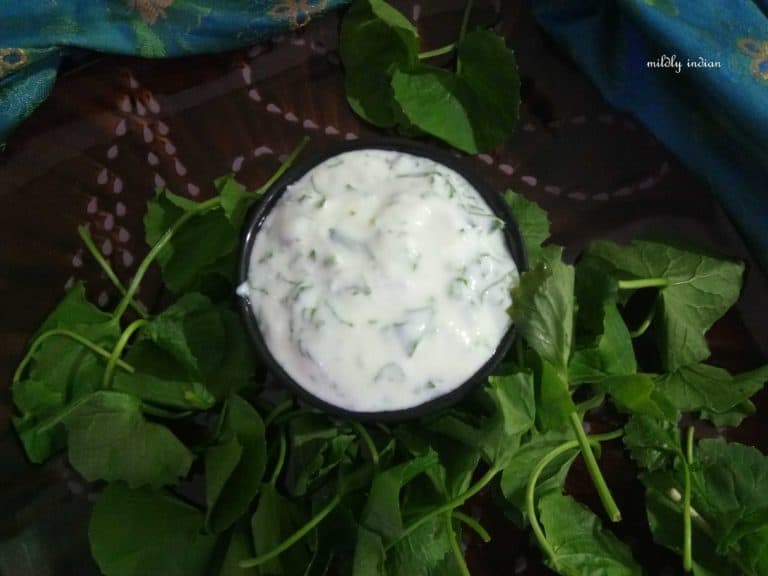 Vellarai keerai thaiyr pachadi , Indian pennywort yogurt dip – Mildly ...