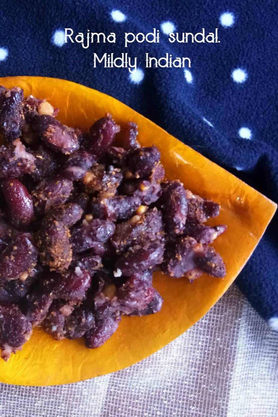 Rajma podi sundal- kidney beans salad – Mildly Indian