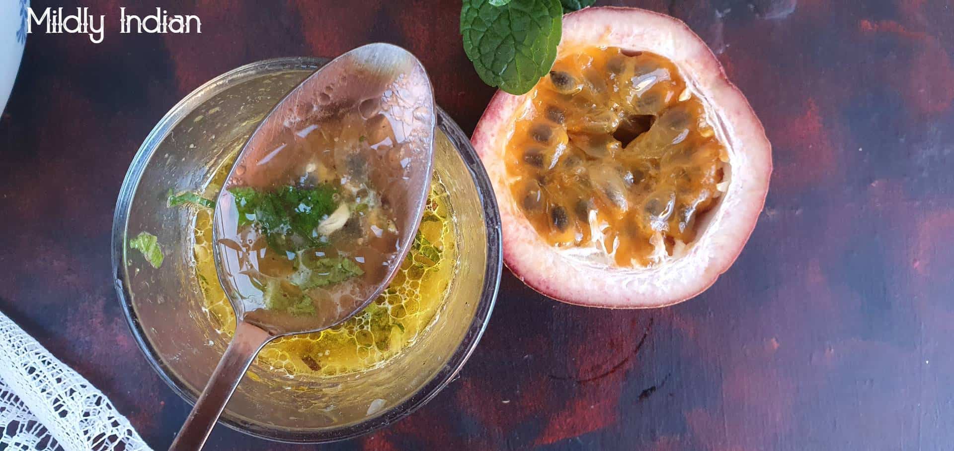 White bean, Cranberry salad with passion fruit vinaigrette – Mildly Indian