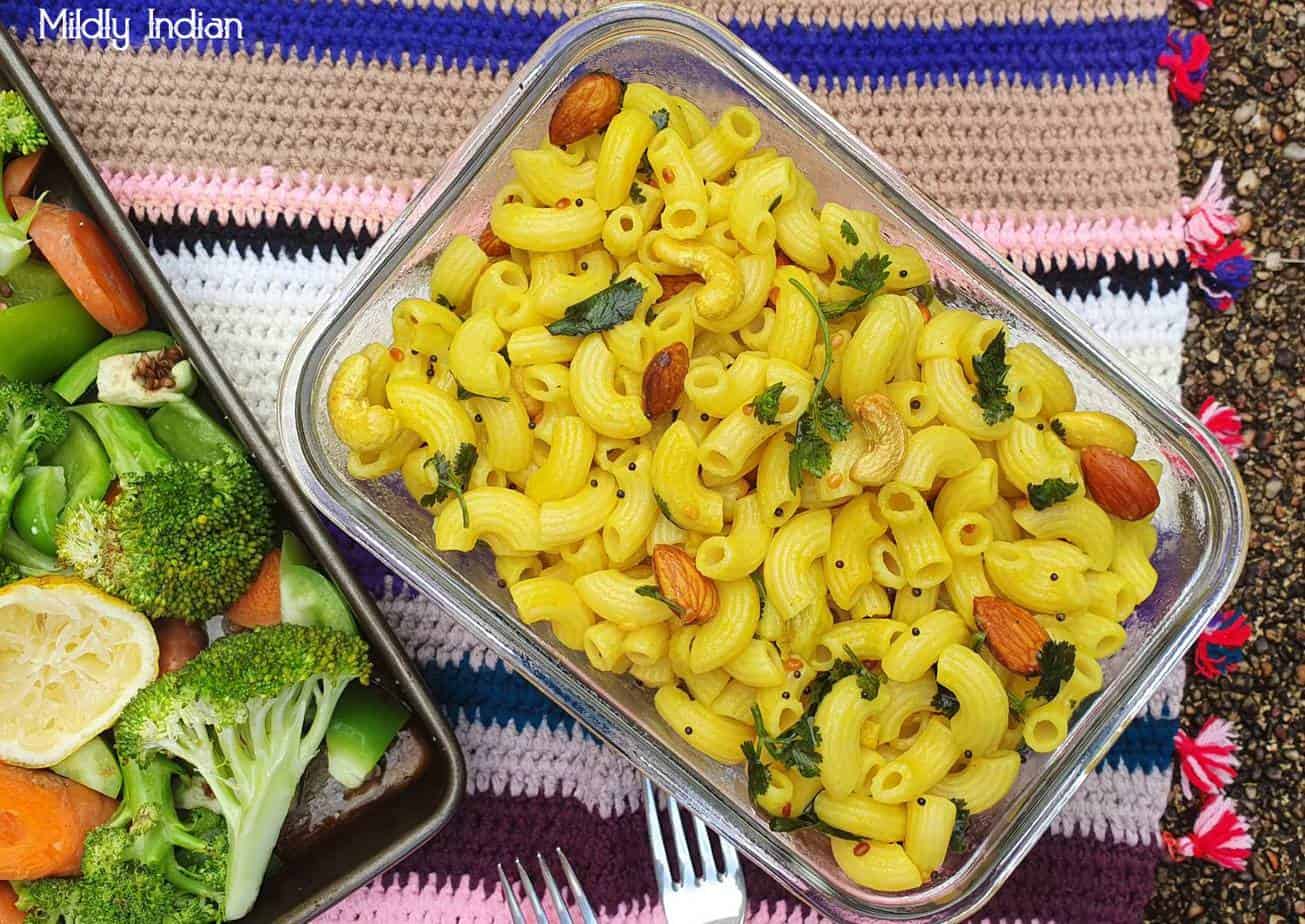 Lemon macaroni | Tangy Indian macaroni – Mildly Indian