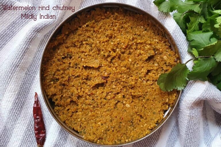 Watermelon rind chutney| thannimathan thogayal – Mildly Indian