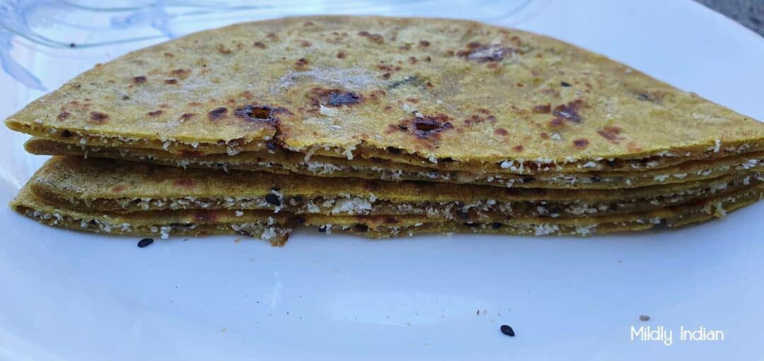 Coconut and chocolate sweet paratha – Mildly Indian
