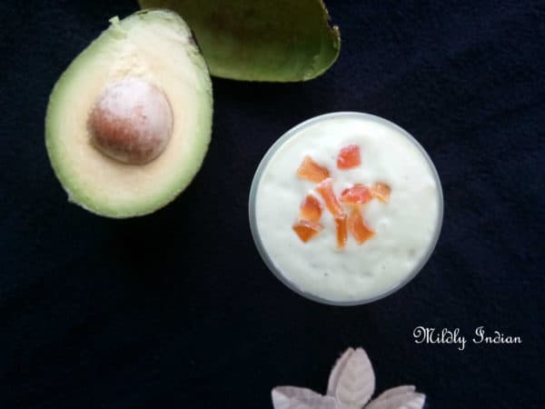 Butter fruit ( Avocado) lassi – Mildly Indian