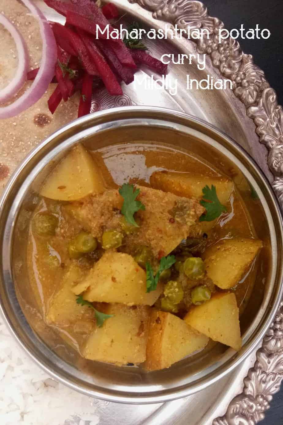 Batata Rassa bhaji – Maharashtrian potato gravy – Mildly Indian