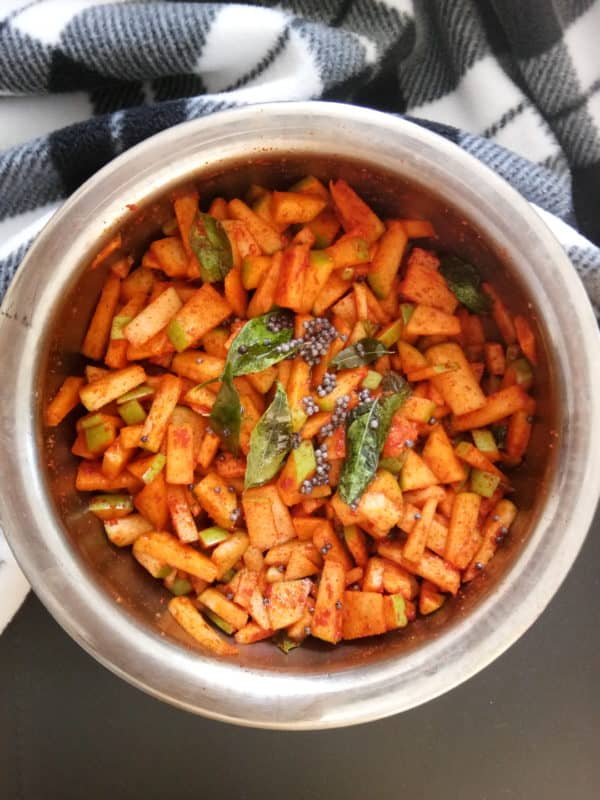 Instant Green apple pickle – Mildly Indian