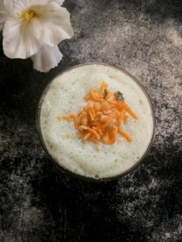 Brahmi neer mor – buttermilk drink with Indian Pennywort – Mildly Indian