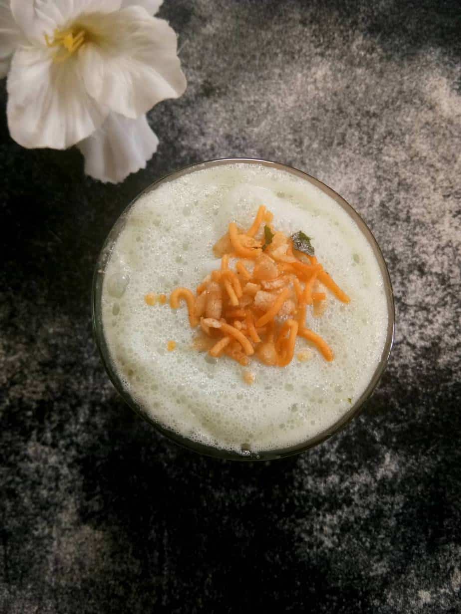 Brahmi neer mor – buttermilk drink with Indian Pennywort – Mildly Indian