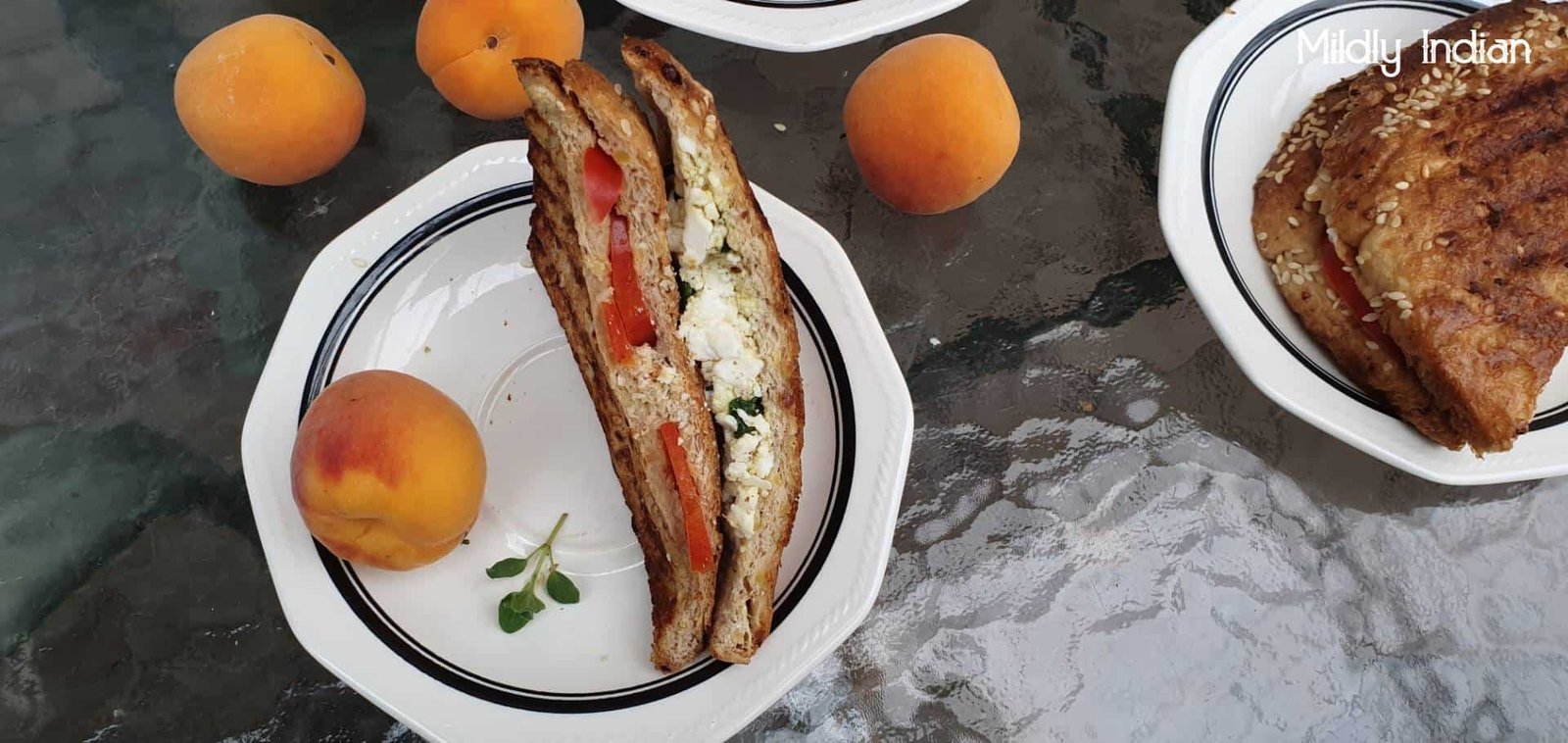 Paneer Chaat Sandwich – Mildly Indian
