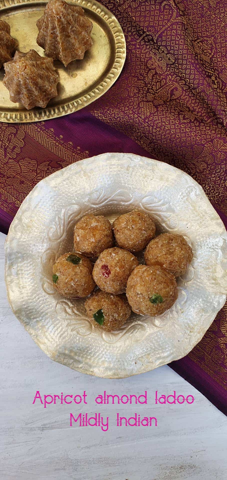 No cook apricot almond modak – Mildly Indian