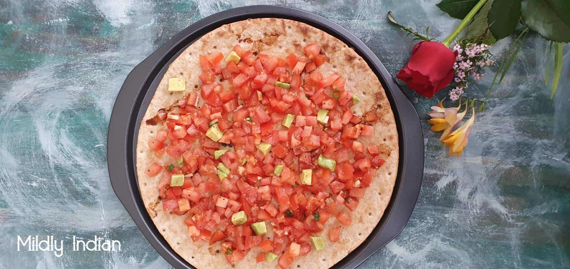 Easy Bruschetta Pizza – Mildly Indian