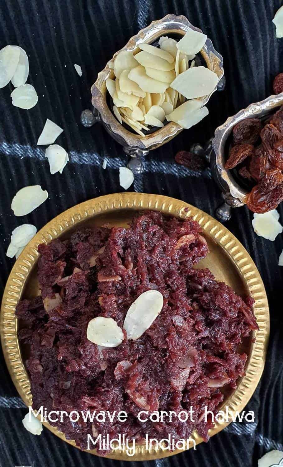 Kaligajar ka gajrela- Microwave carrot halwa with black carrots ...