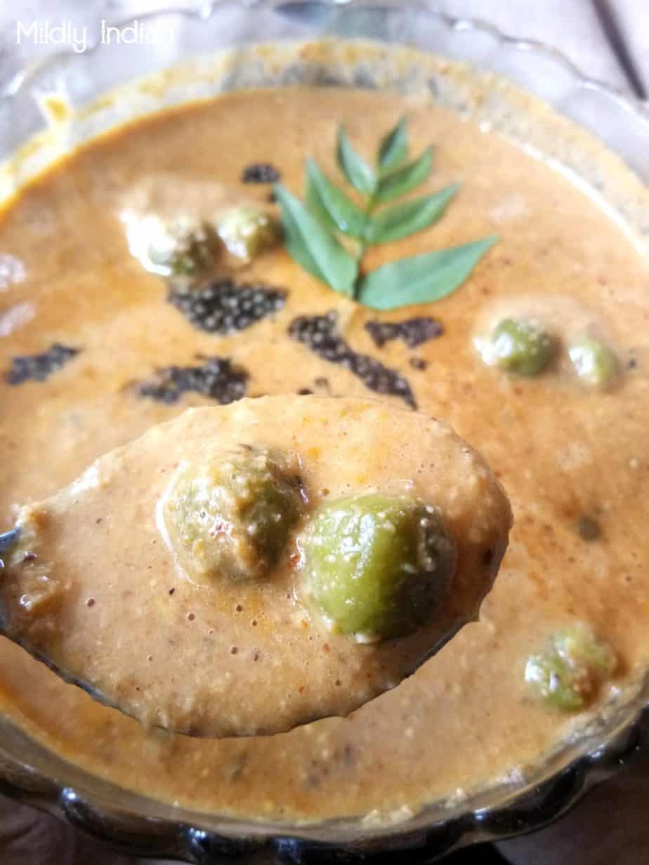Sundakkai thengarachakozhambu – turkey berry curry. – Mildly Indian