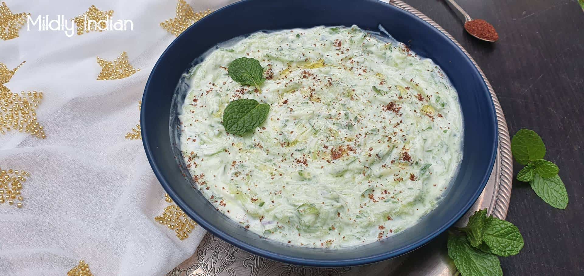 Cacik – Turkish yogurt and cucumber dip. – Mildly Indian