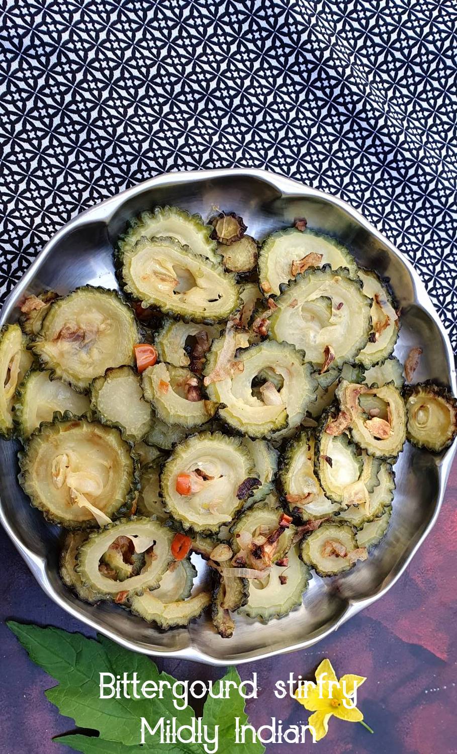 Kaipakka mezhukuperatti – Bitter gourd stir fry – Mildly Indian