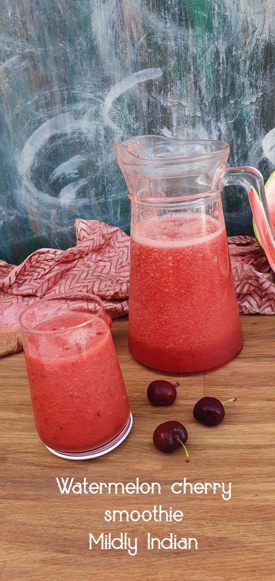 Cherry watermelon smoothie. – Mildly Indian
