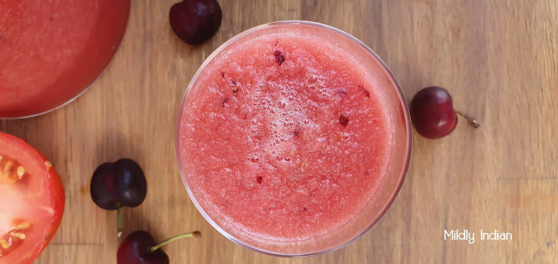 Cherry watermelon smoothie. – Mildly Indian