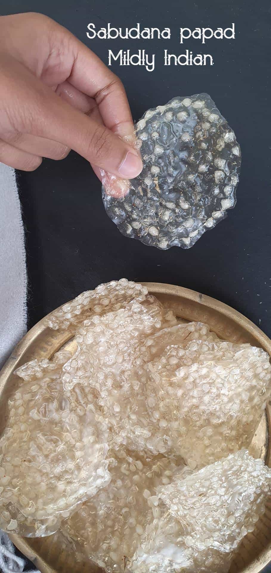 Javarisi vadam – Sago fryums – Mildly Indian