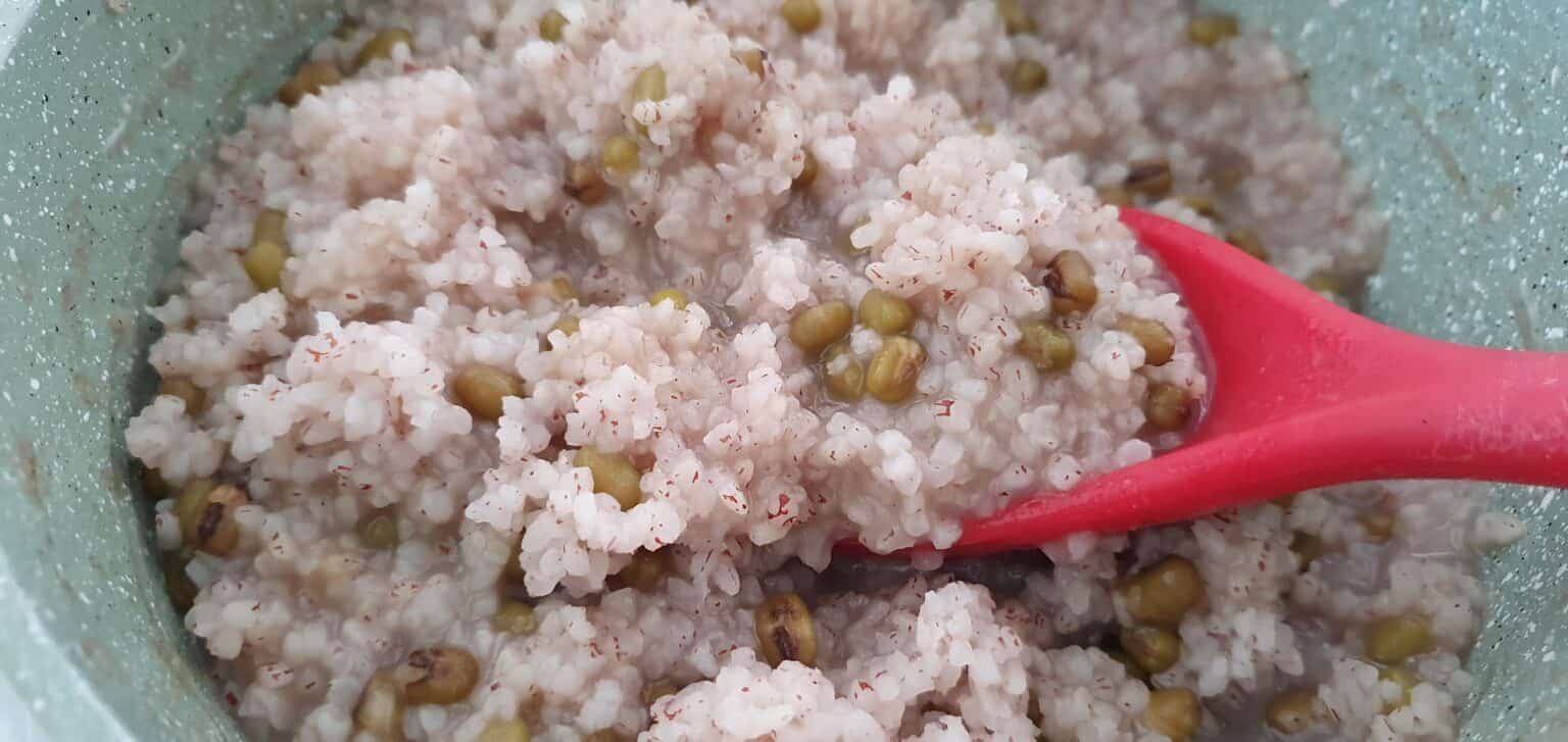 Payaru kanji – Rice and green gram gruel. – Mildly Indian