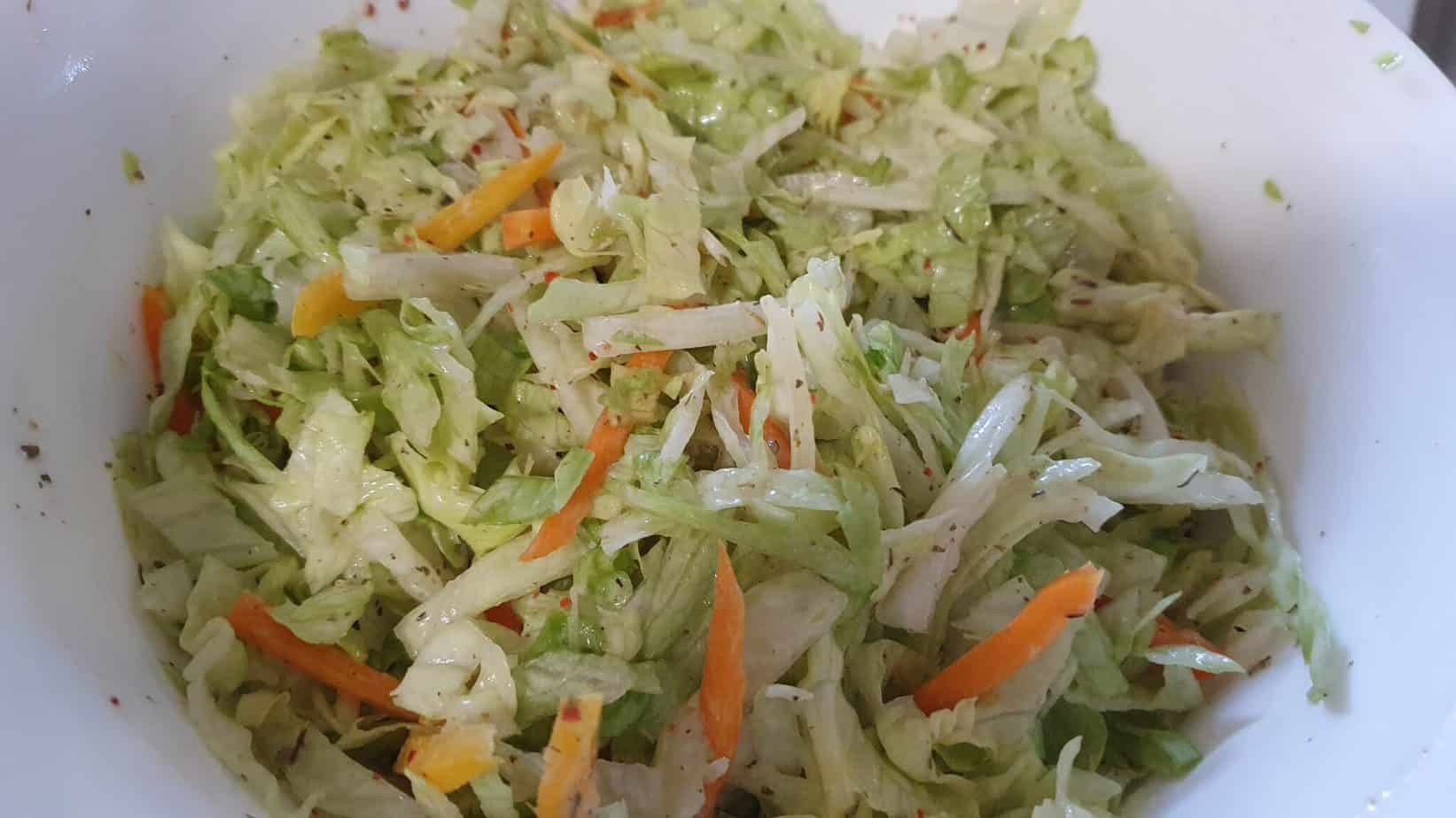Shredded lettuce salad – Mildly Indian