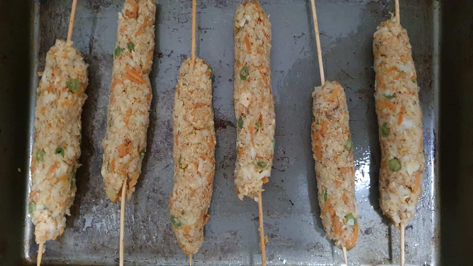 Vegetable sheek kebabs – Baked Kebabs. – Mildly Indian