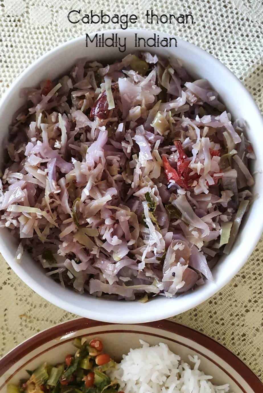 Cabbage thoran | Stirfried cabbage in coconut masala – Mildly Indian