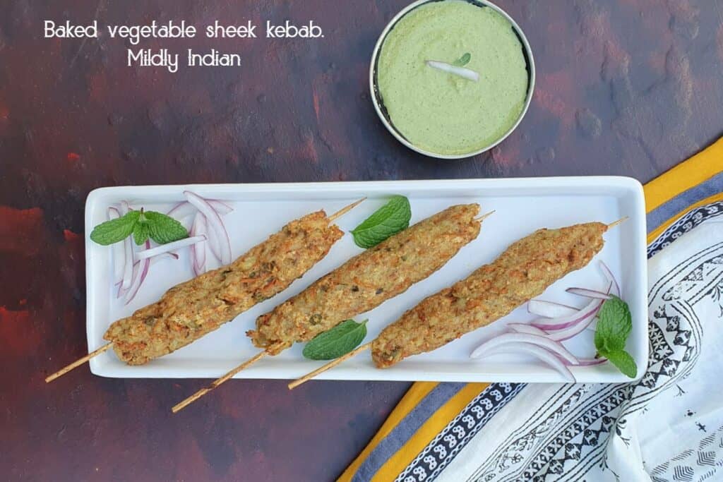 Vegetable sheek kebabs – Baked Kebabs. – Mildly Indian