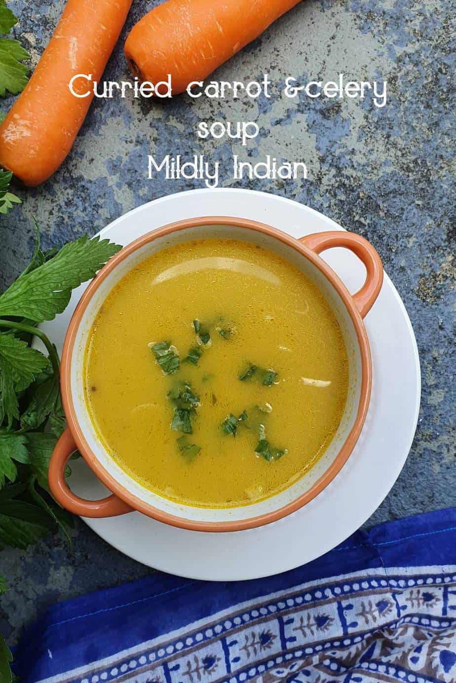 Curried carrot and celery soup – Mildly Indian