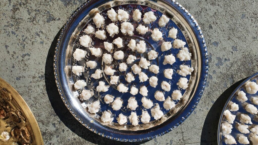 Avalakki Sandige /sundried flattened rice fryums – Mildly Indian