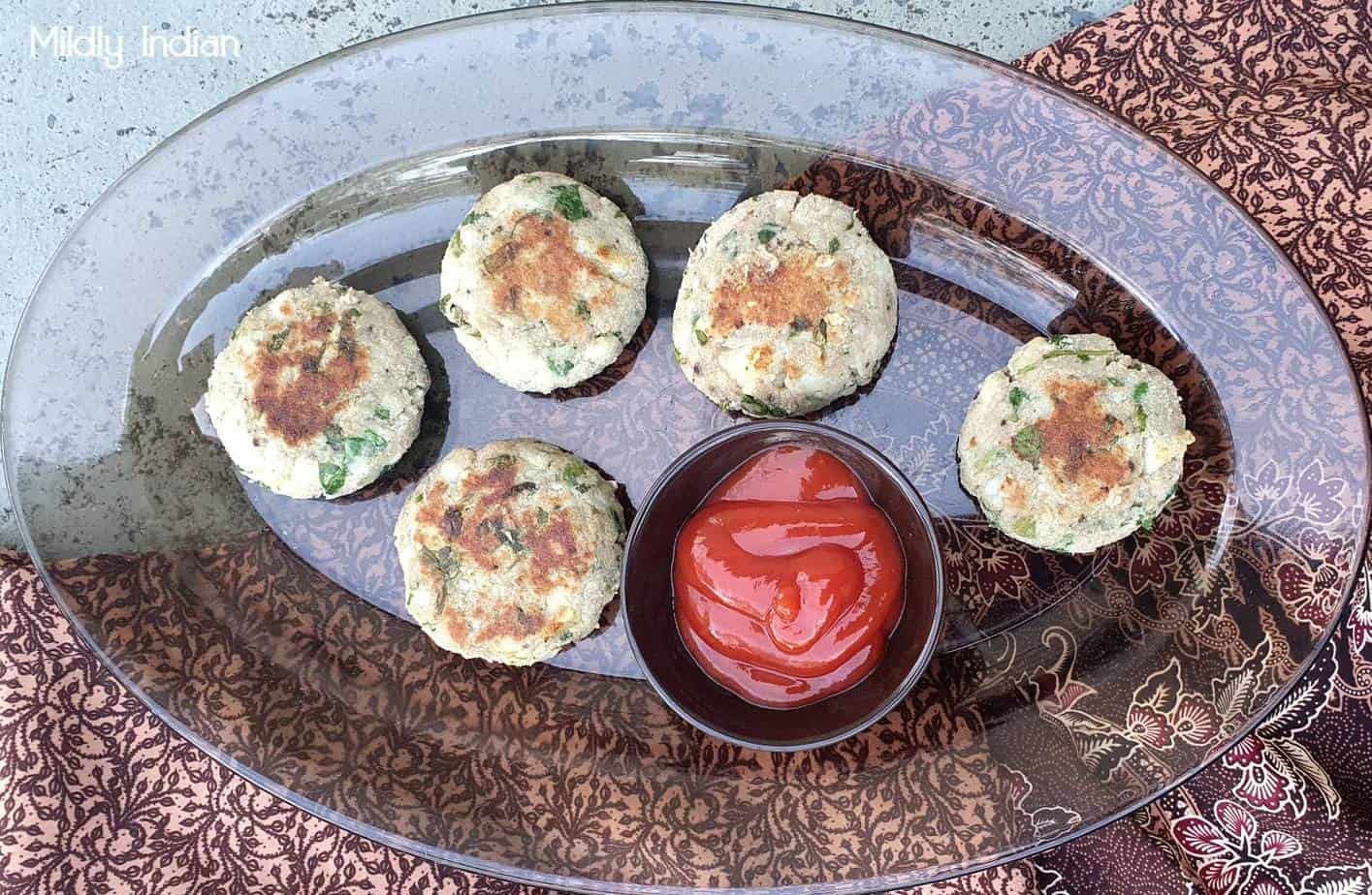 Aloo ramdhana tikki – Amaranth cutlets – Mildly Indian