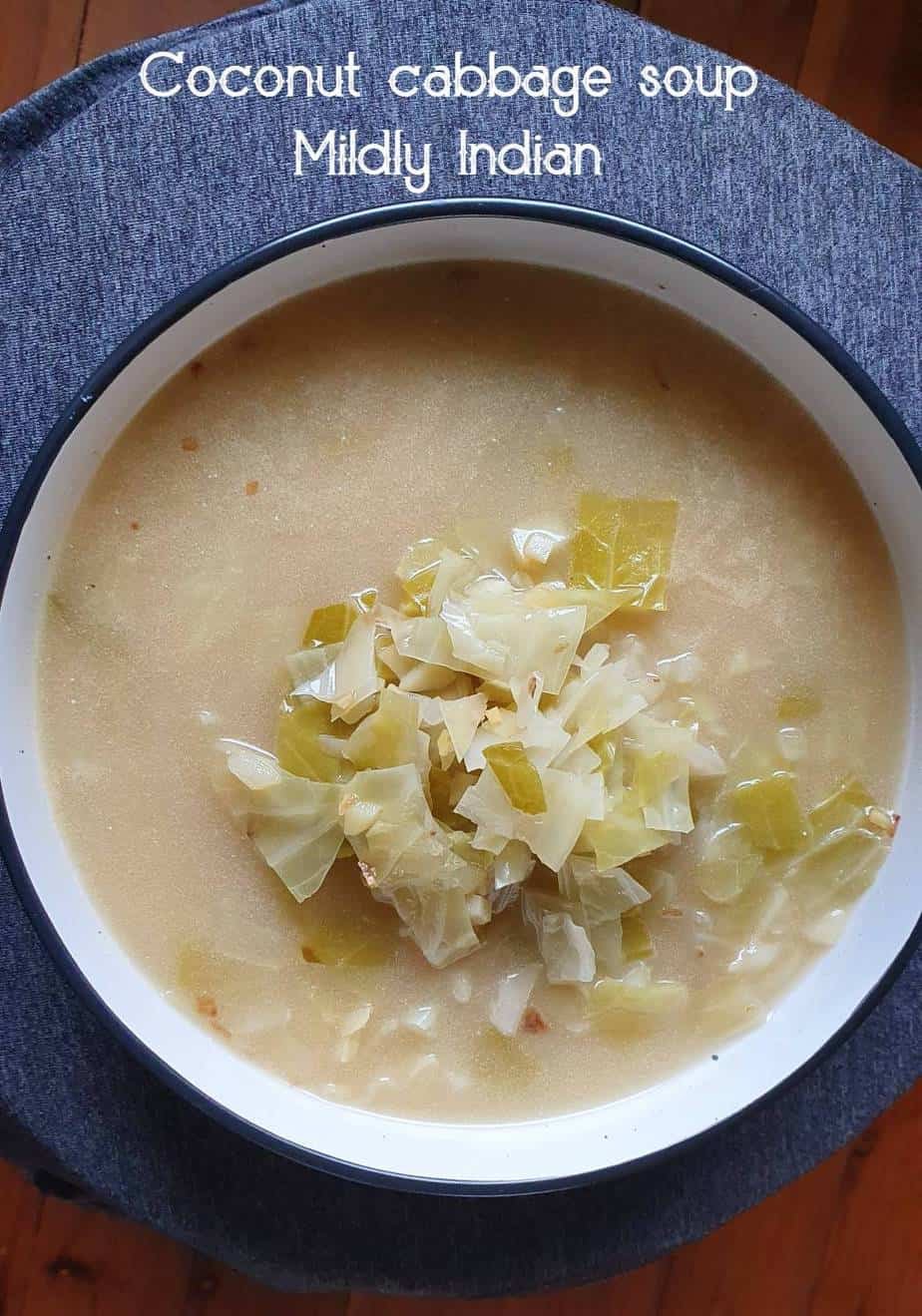Easy coconut cabbage soup – Mildly Indian