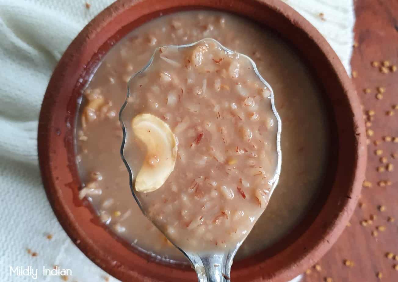 Karkidaka masam uluva kanji | fenugreek porridge – Mildly Indian