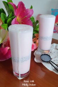 Rose milk ( no syrup used) – Mildly Indian
