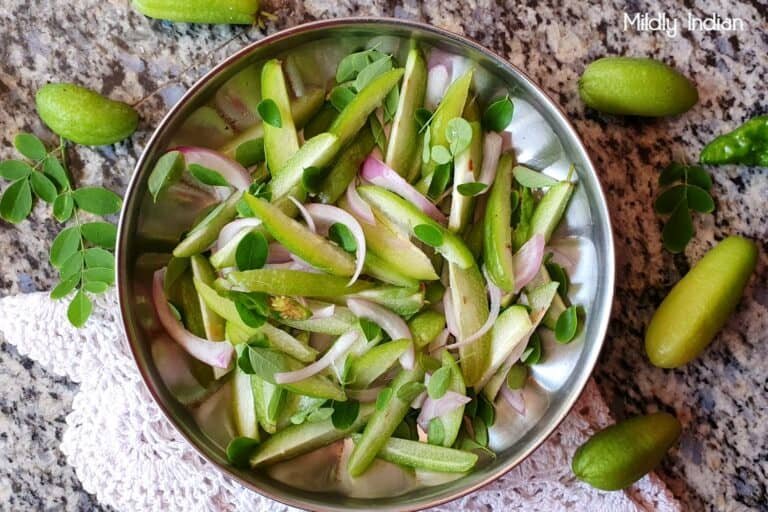 Spicy Moringa bilimbi salad – Mildly Indian