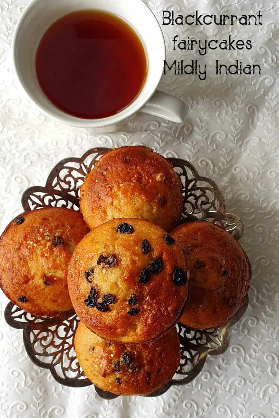 Blackcurrant fairy cakes – Mildly Indian