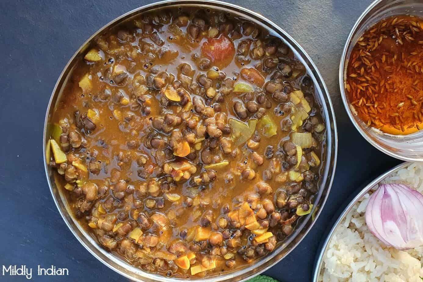 Kali Urad Dal Indian Black Lentil Curry Mildly Indian