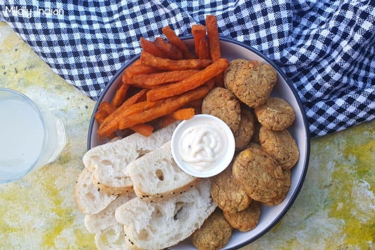 Baked Vatana nuggets | Dry peas nuggets – Mildly Indian
