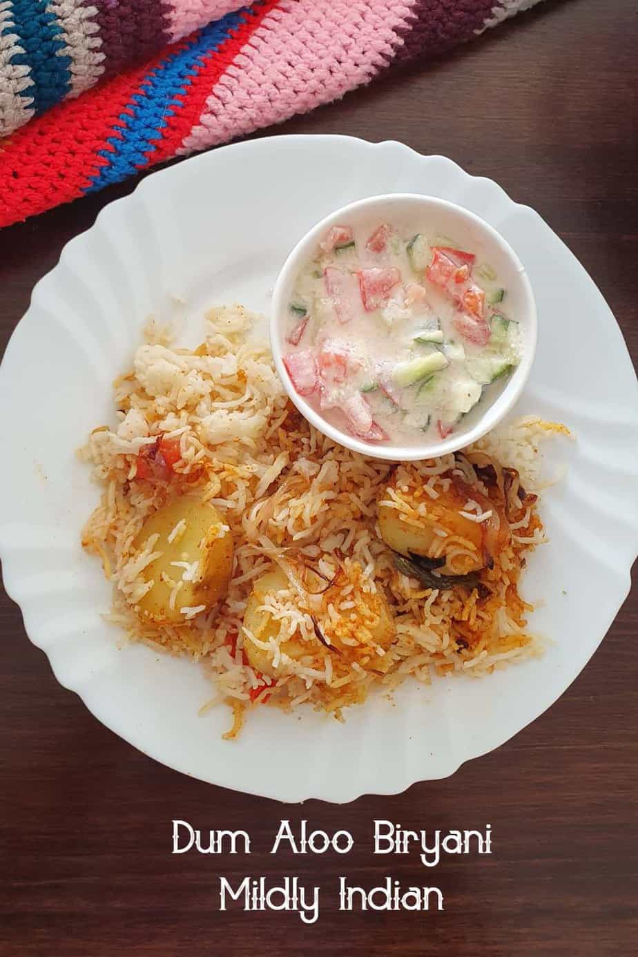 Dum aloo biryani | Potato rice – Mildly Indian