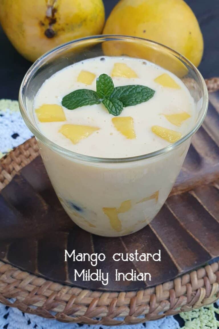 Easy mango custard (without custard powder) – Mildly Indian