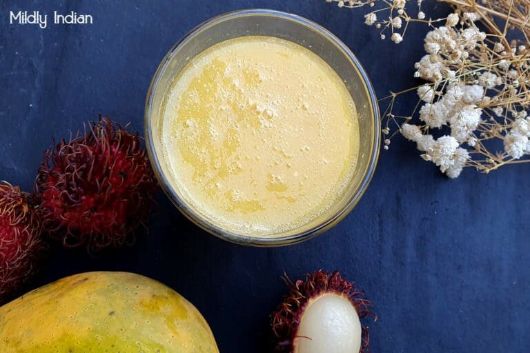 Vegan mango rambutan smoothie – Mildly Indian