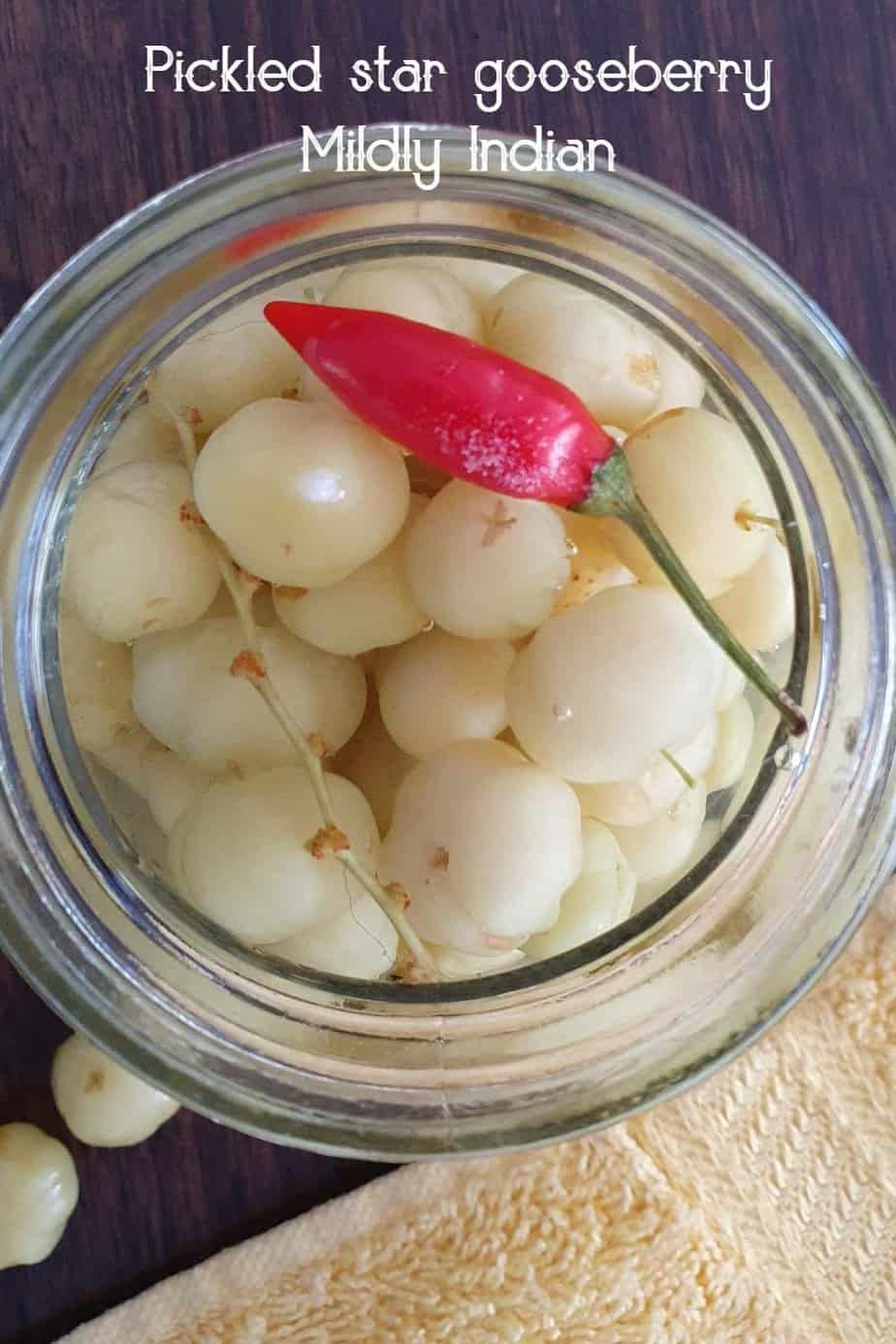 Arinellika uppilitathu | star gooseberry pickle – Mildly Indian