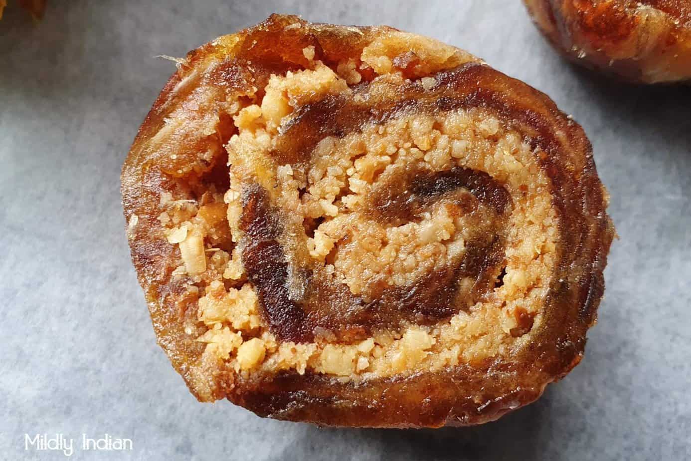 Walnut rolls | no cook dessert – Mildly Indian