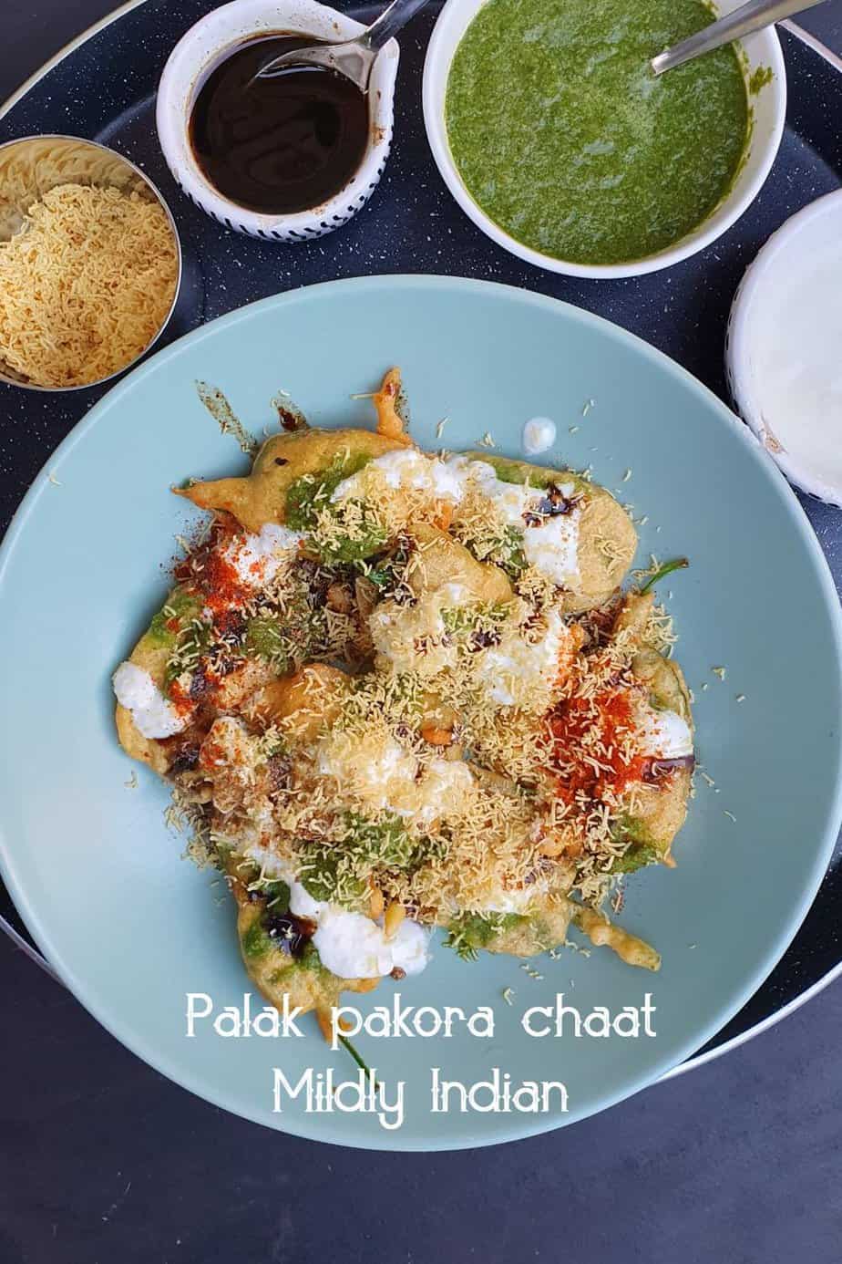 Palak pakora chaat – Mildly Indian