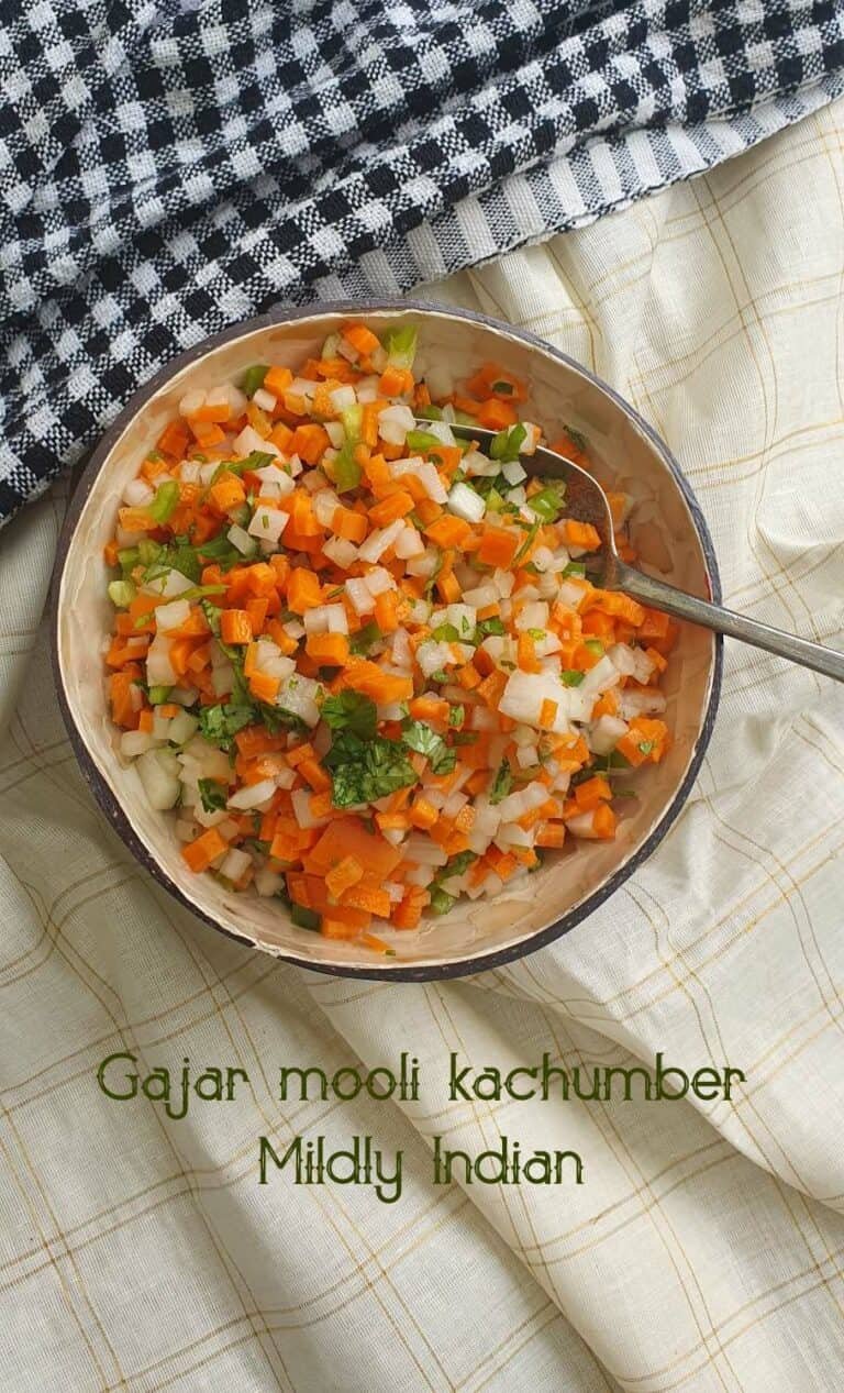 Gajar mooli kachumber | tiranga salad – Mildly Indian