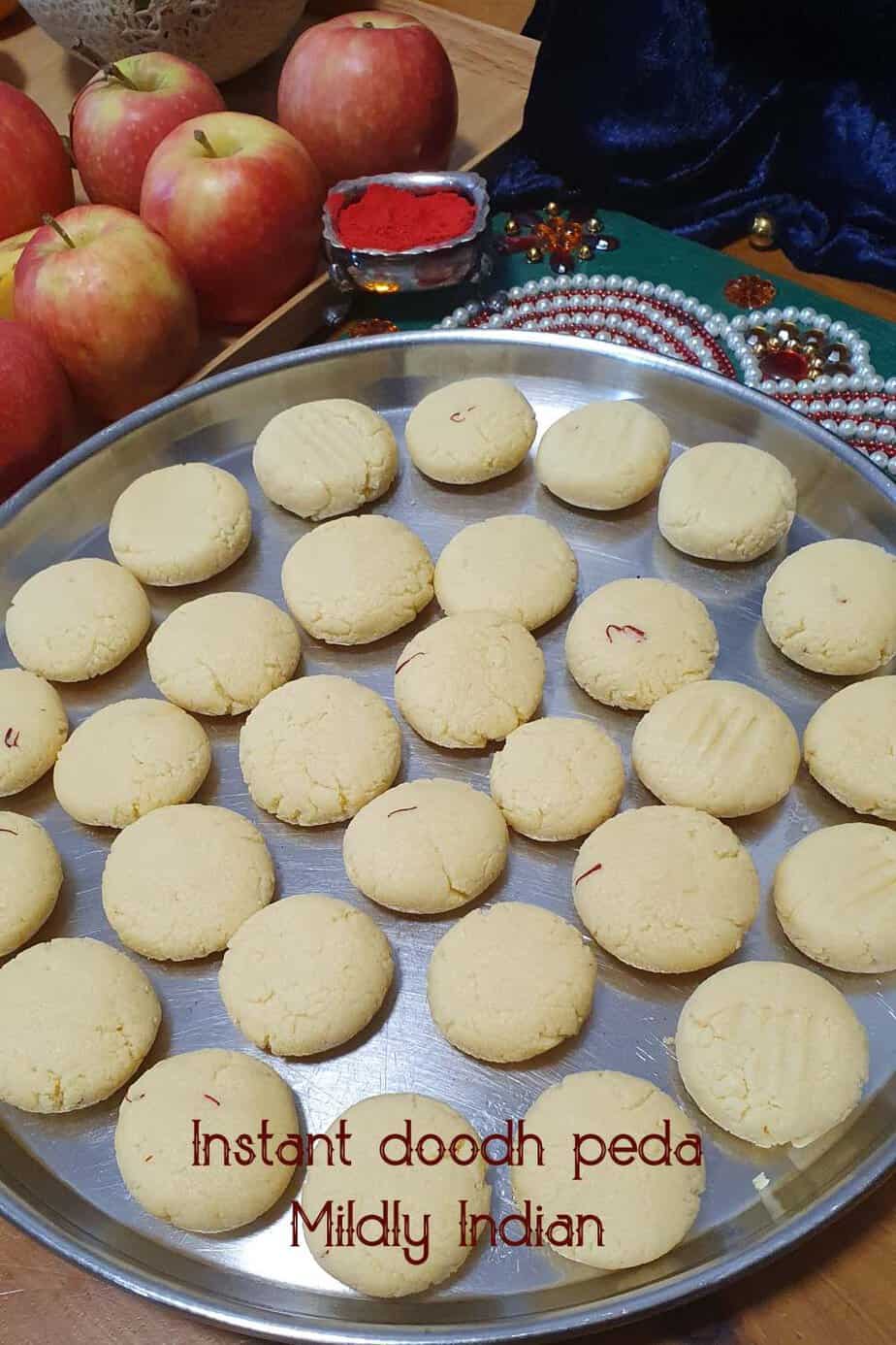 Quick doodh peda | milk fudge – Mildly Indian