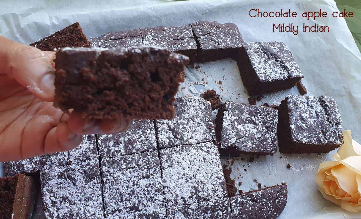 Sheet pan apple chocolate cake – Mildly Indian